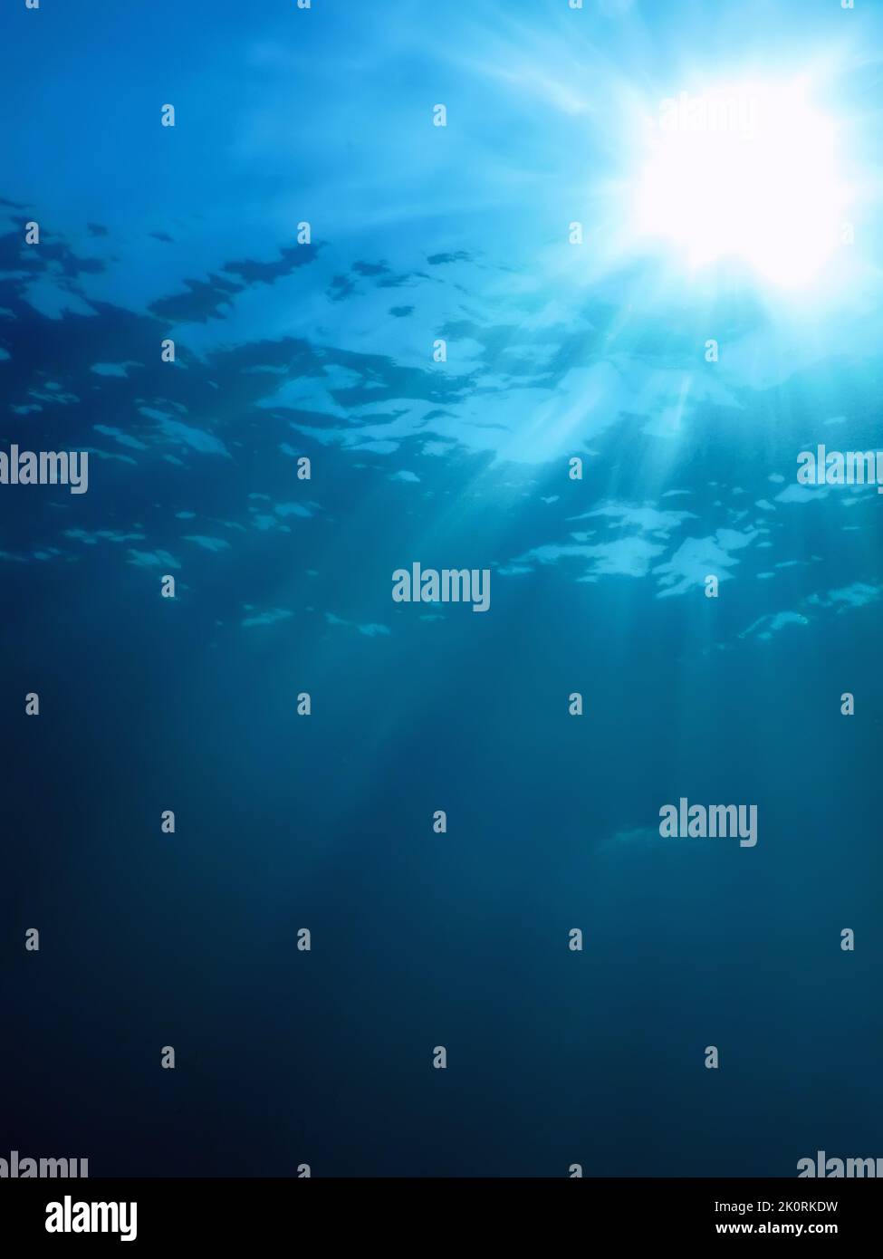 Underwater Sunlight Through Water Surface, Underwater Background Stock ...