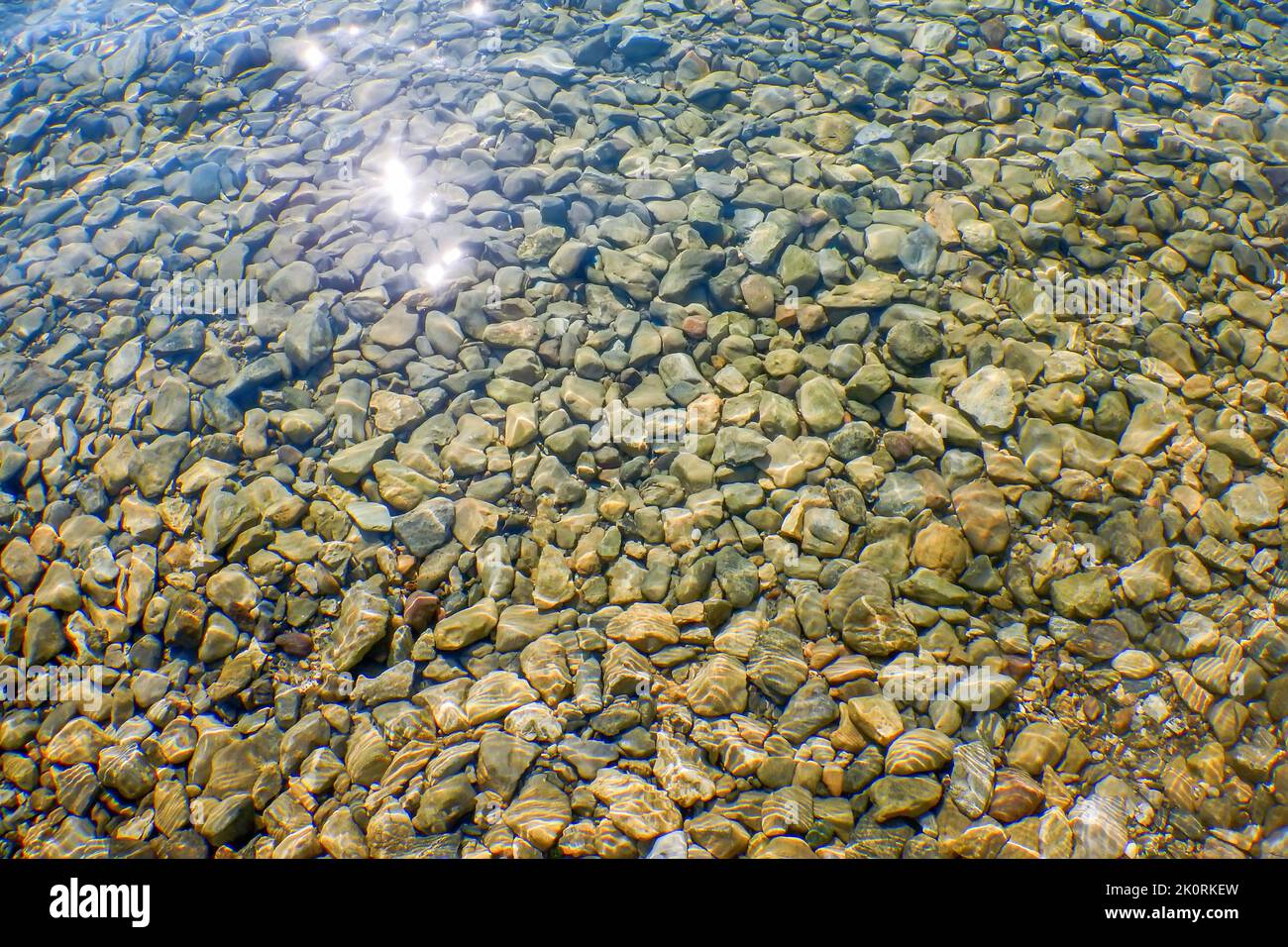 Rocks and Pebbles, pebbles below water surface Stock Photo - Alamy