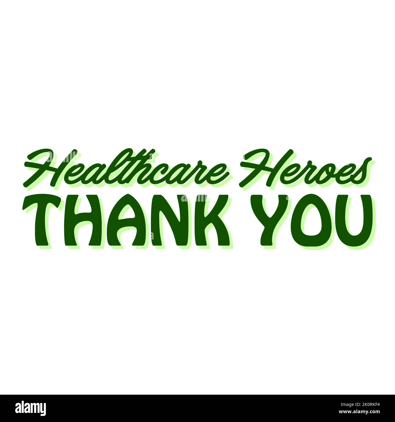 Thank doctors nurses illustration Cut Out Stock Images & Pictures - Alamy