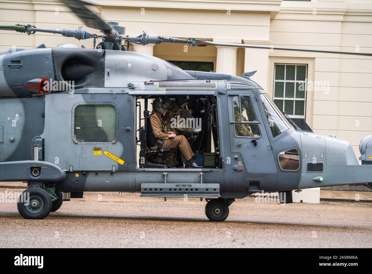 London UK. 13 September 2022. An AgustaWestland AW159 army helicopter ...