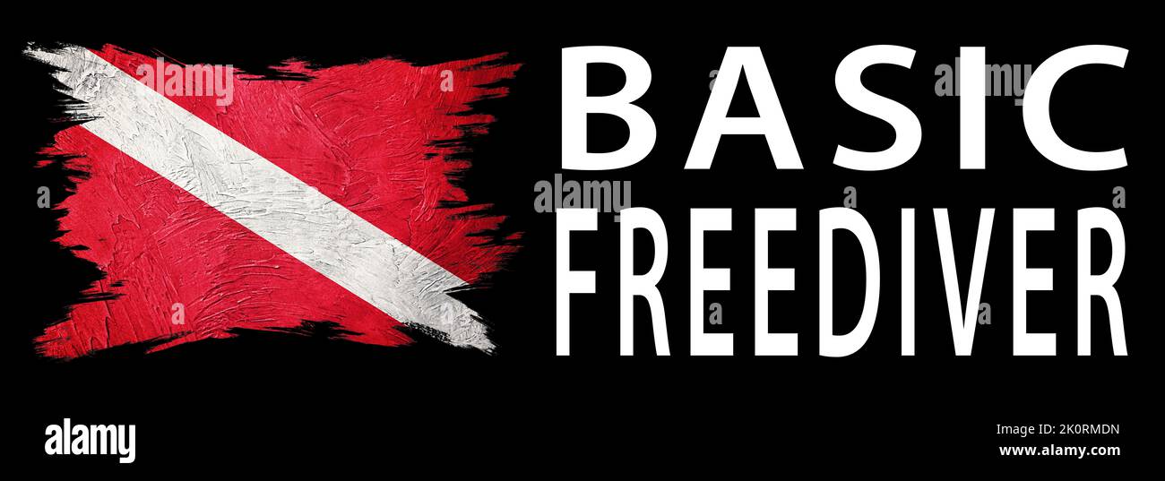 Basic Freediver, Diver Down Flag, Scuba flag, Scuba Diving Stock Photo ...
