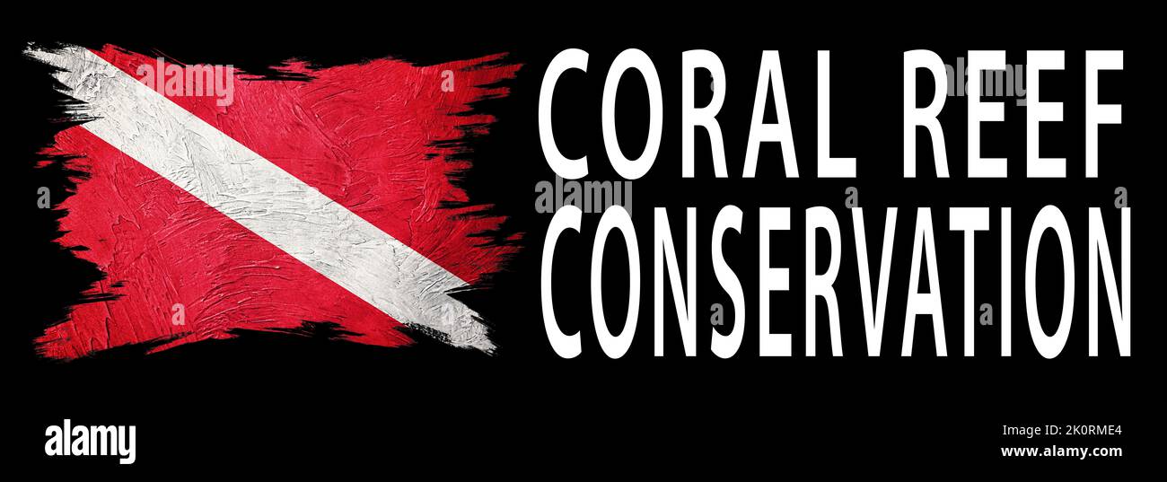 Coral Reef Conservation, Diver Down Flag, Scuba flag, Scuba Diving ...