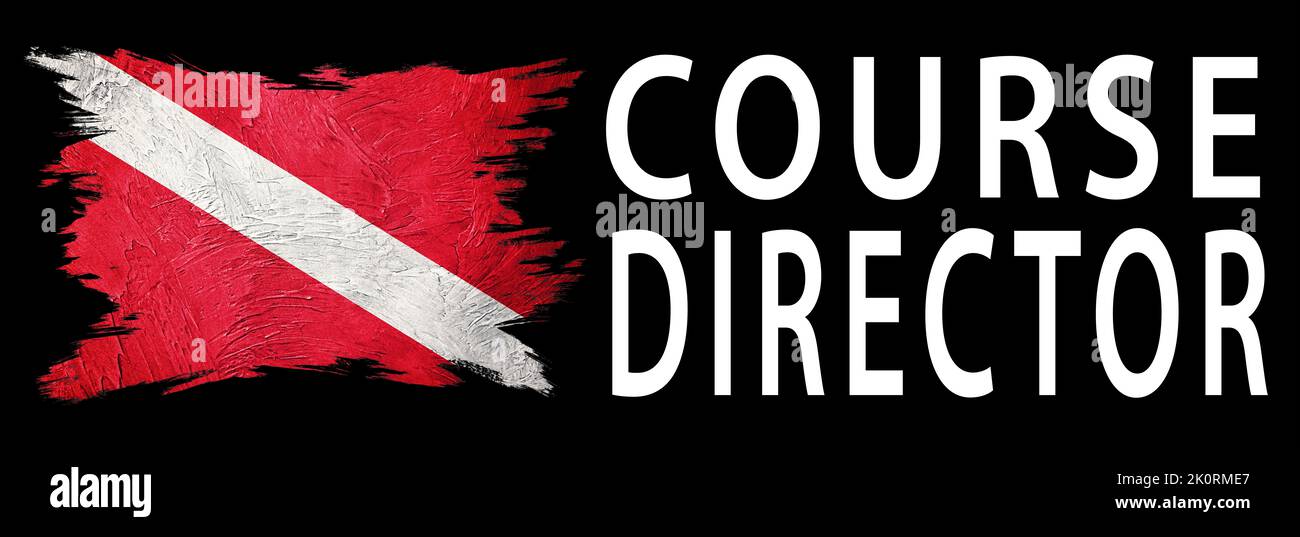 Course Director, Diver Down Flag, Scuba flag, Scuba Diving Stock Photo ...
