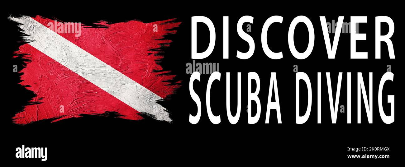 Discover Scuba Diving, Diver Down Flag, Scuba flag, Scuba Diving Stock ...