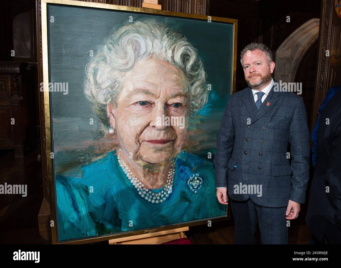 File photo dated 8/11/2016 of Colin Davidson with his portrait of Queen ...