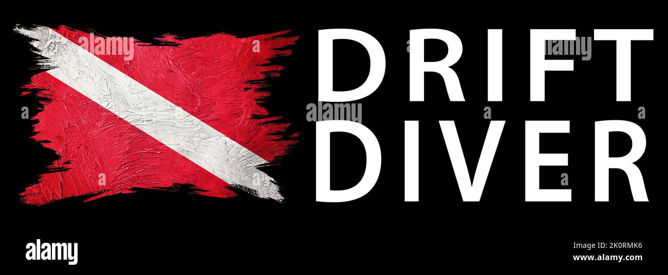 Drift Diver, Diver Down Flag, Scuba flag, Scuba Diving Stock Photo - Alamy