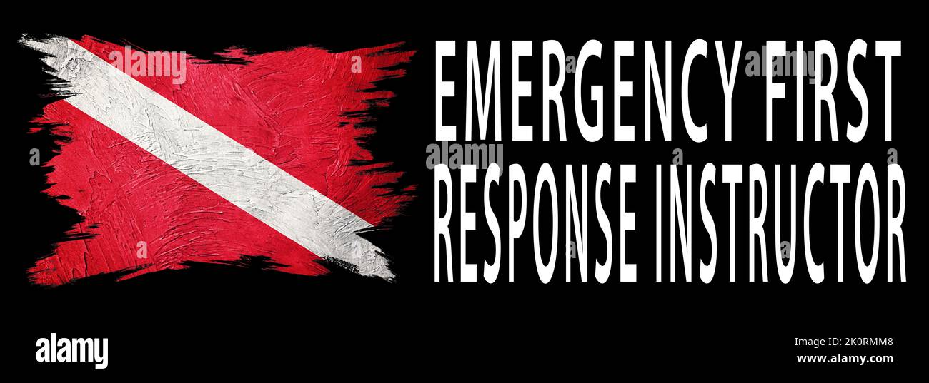 Emergency First Response Instructor, Diver Down Flag, Scuba flag, Scuba ...