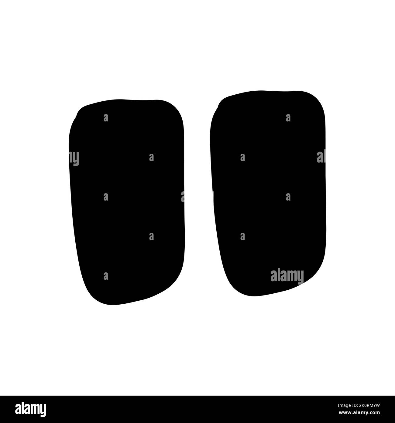 Hand drawn quote icon. Silhouette quote for text and citation phrases ...