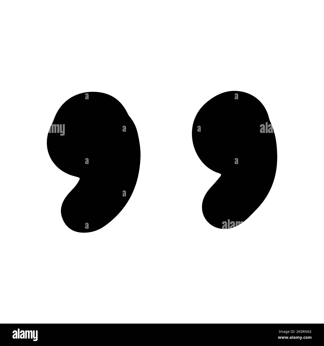 Hand drawn quote icon. Silhouette quote for text and citation phrases ...