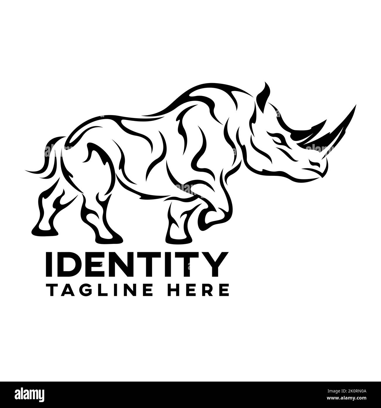 Modern simple stylized rhino logo Stock Vector Image & Art - Alamy
