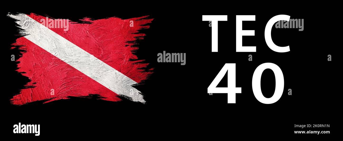 Tec 40, Diver Down Flag, Scuba flag, Scuba Diving Stock Photo - Alamy