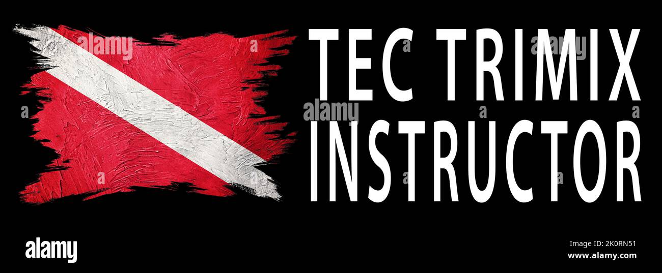 TEC Trimix Instructor, Diver Down Flag, Scuba flag, Scuba Diving Stock ...