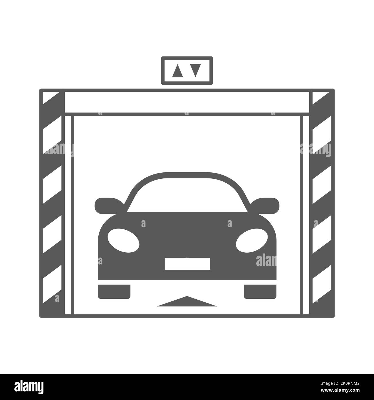 Car elevator icon. Auto Lift outline illustration. Parking lot. Vector ...