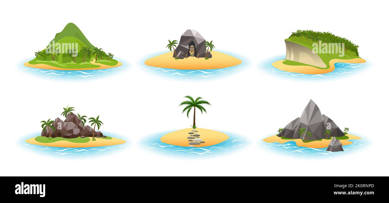 Green tropical islands Stock Vector Image & Art - Alamy