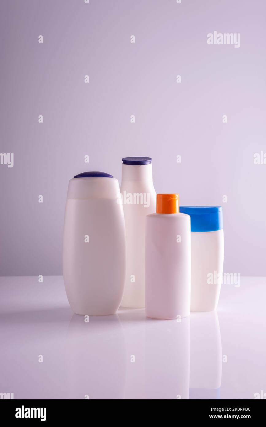 plastic bottles for cosmetics isolated on white background Stock Photo ...