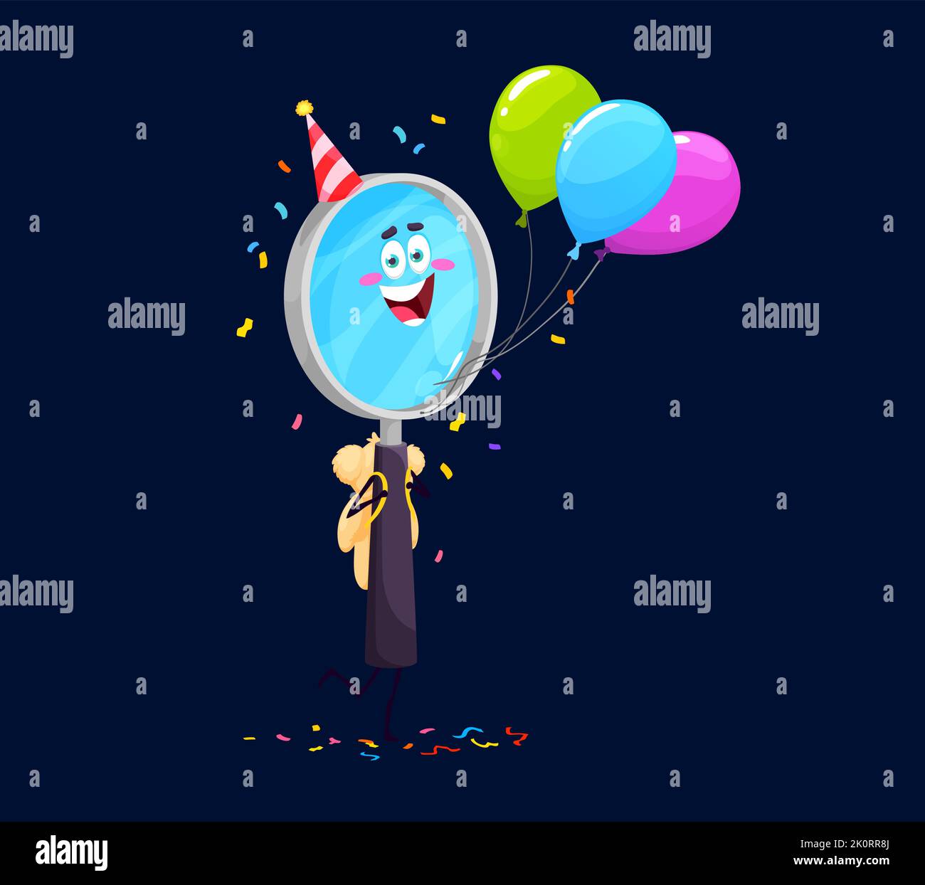 Cartoon magnifying glass hi-res stock photography and images - Alamy