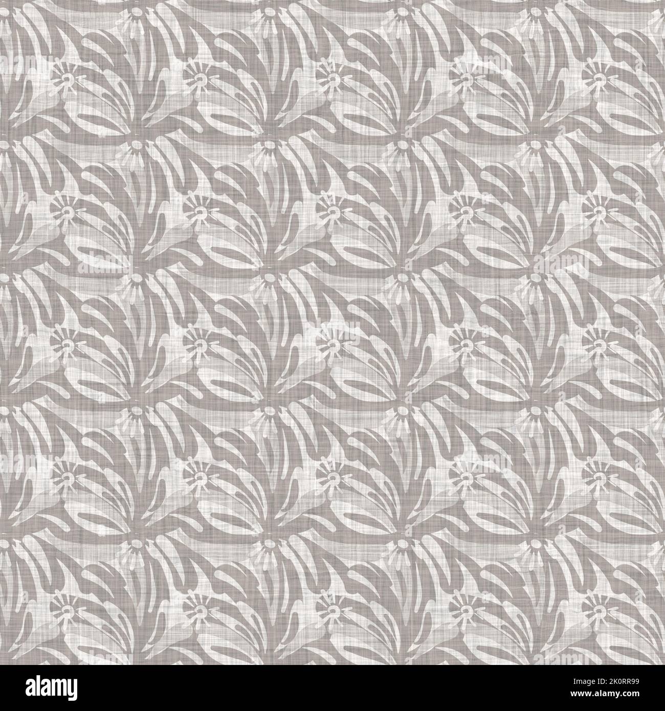 French grey irregular mottled linen seamless pattern. Tonal country ...