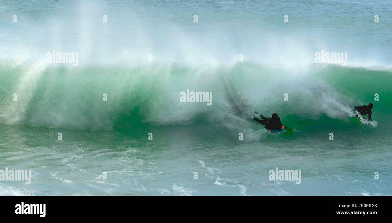 Wave and surf images from Porthleven reef Cornwall Stock Photo - Alamy