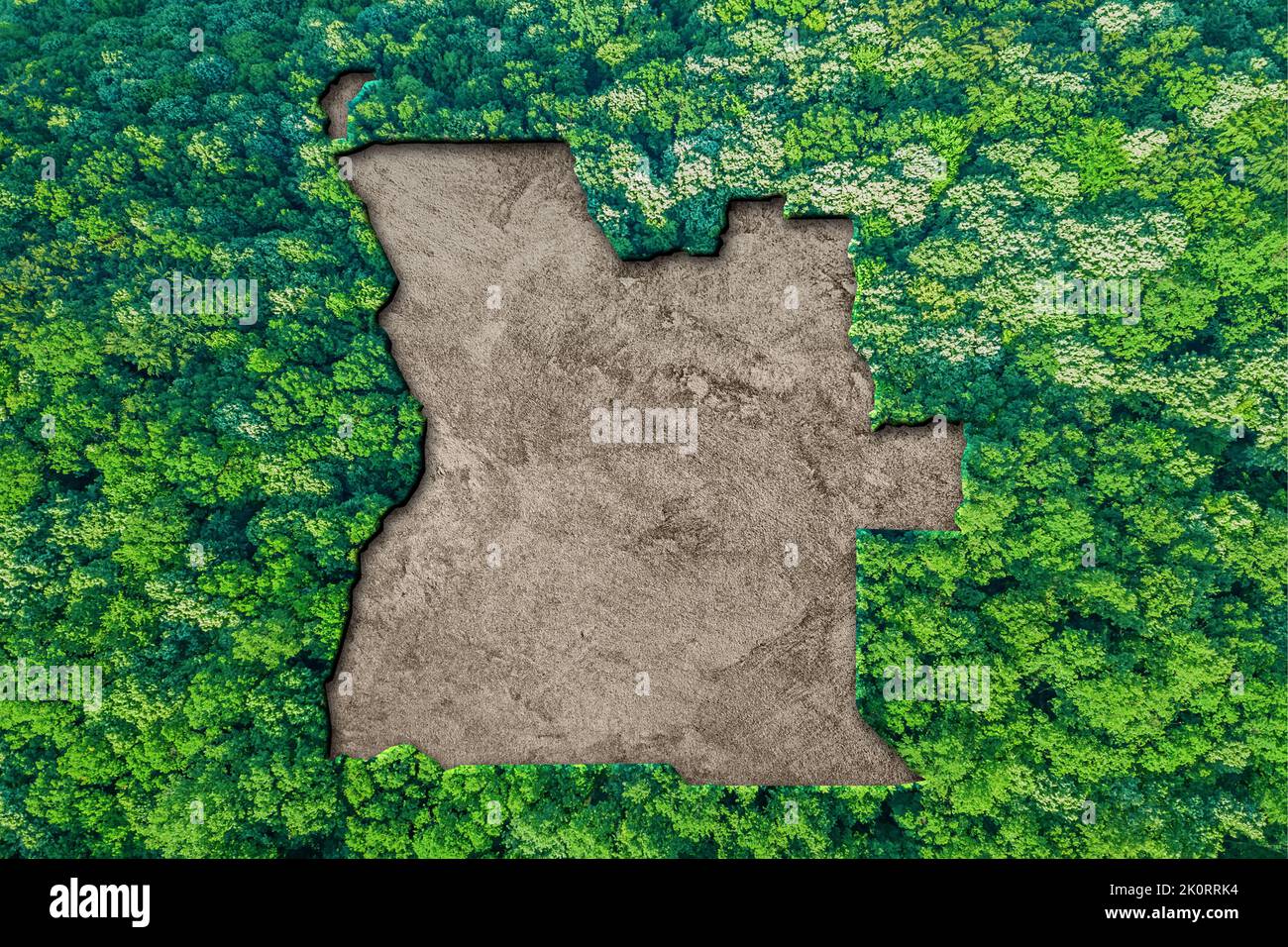 Sustainable habitat Map of Angola, Environment concept Stock Photo - Alamy