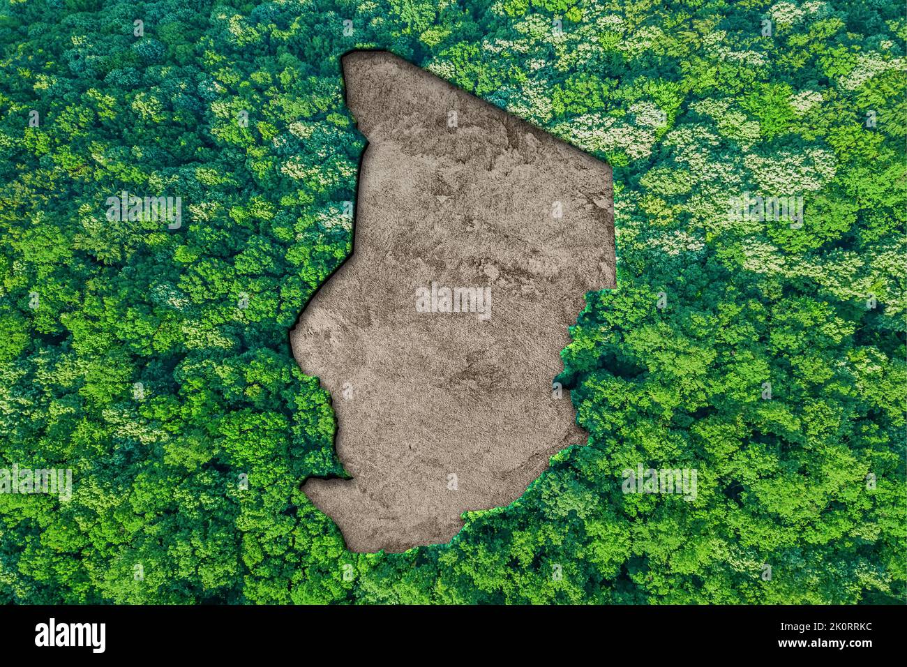 Sustainable habitat Map of Chad, Environment concept Stock Photo - Alamy