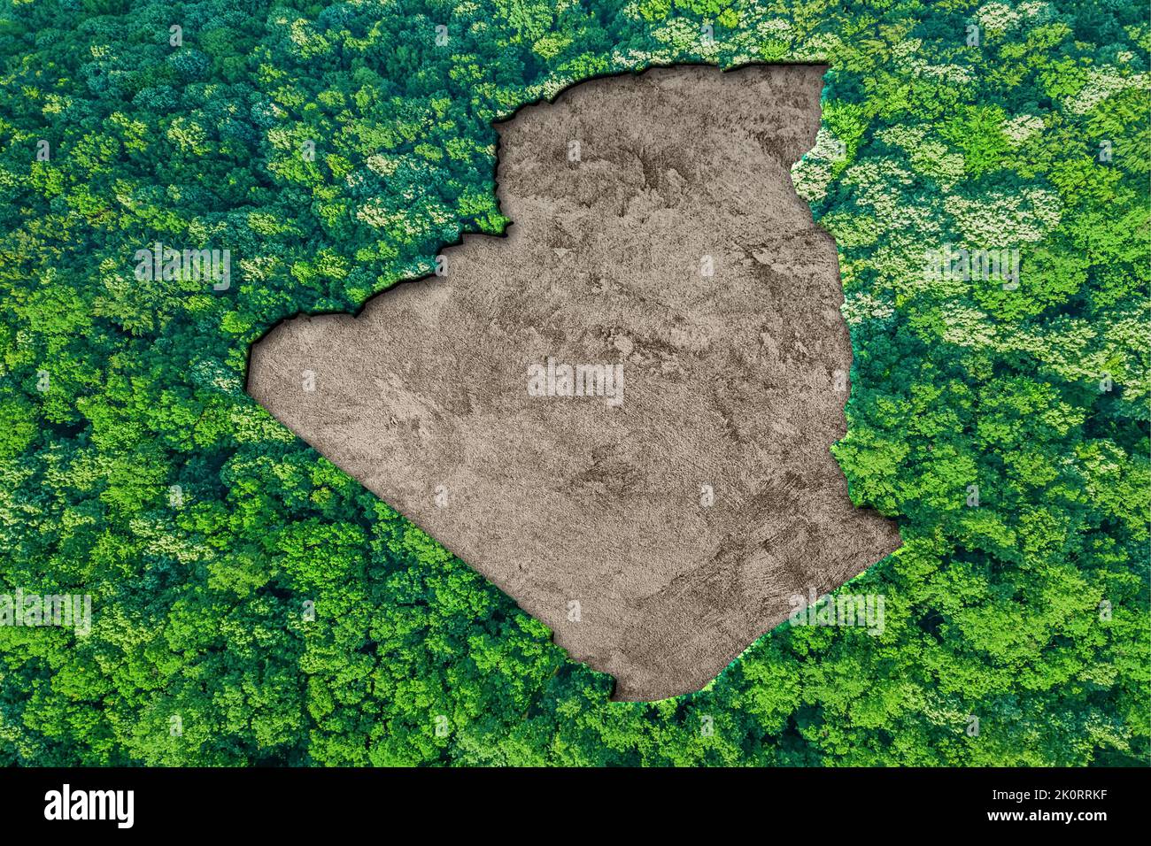 Sustainable habitat Map of Algeria, Environment concept Stock Photo - Alamy