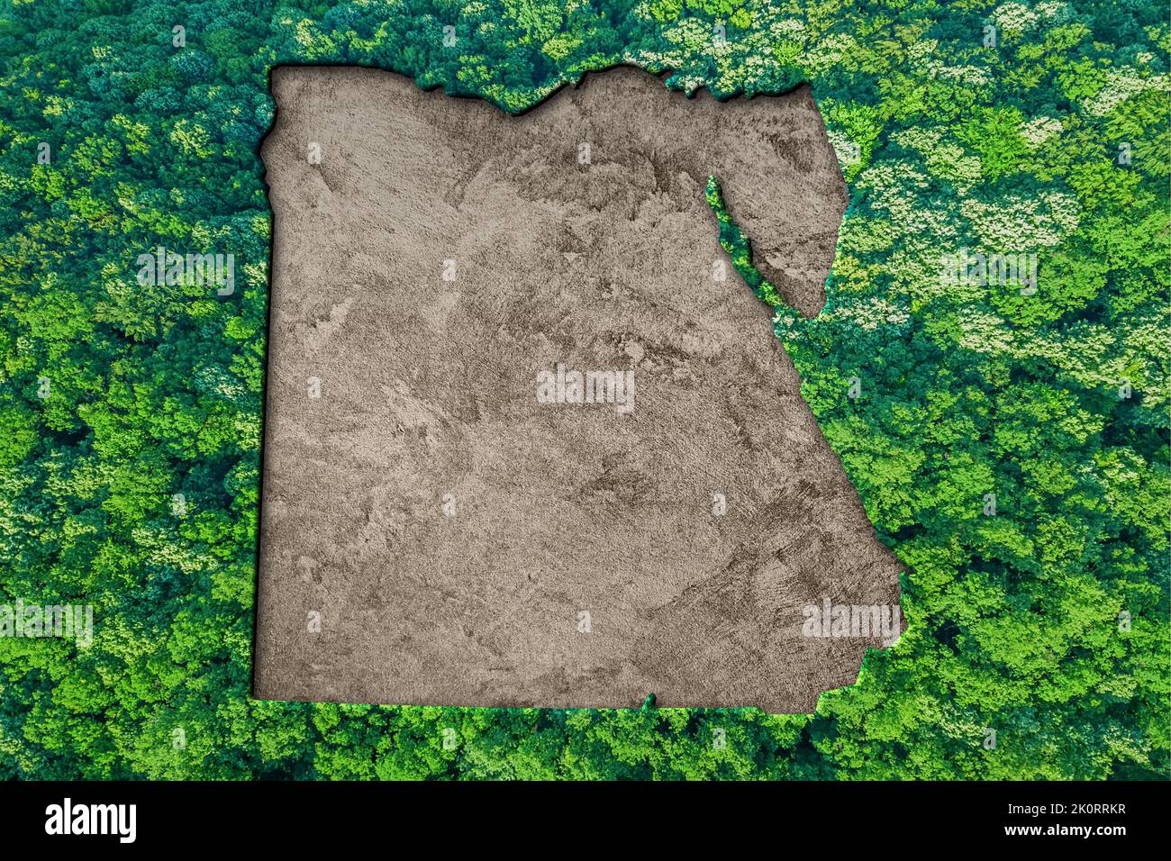 Sustainable habitat Map of Egypt, Environment concept Stock Photo - Alamy