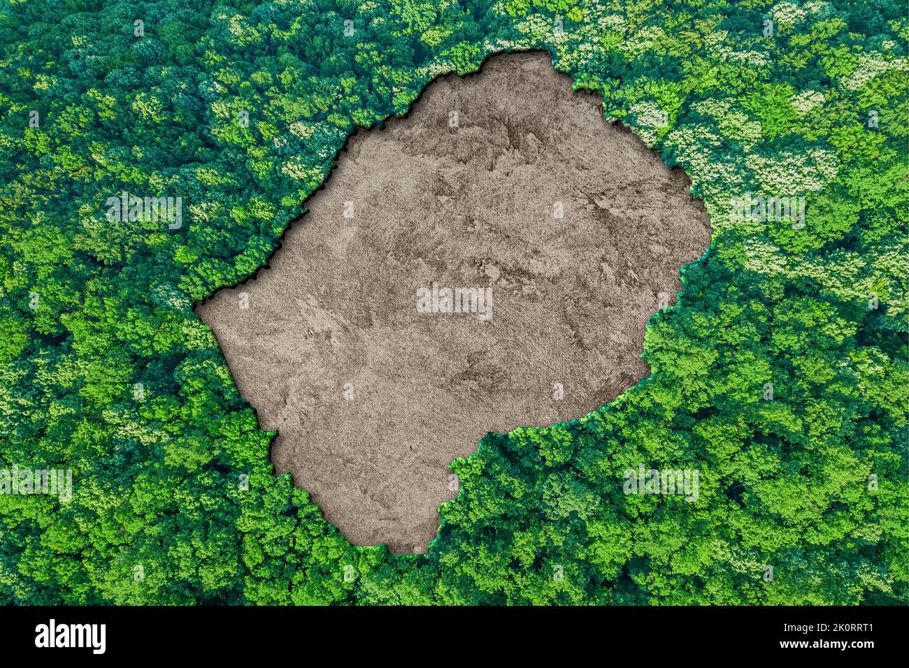 Sustainable habitat Map of Lesotho, Environment concept Stock Photo - Alamy