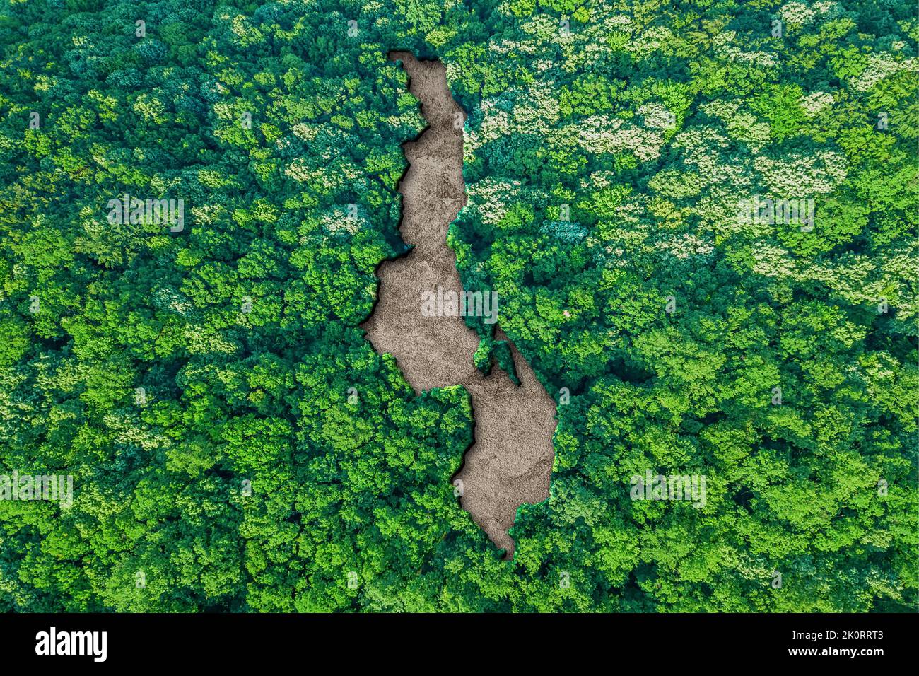 Sustainable habitat Map of Malawi, Environment concept Stock Photo - Alamy
