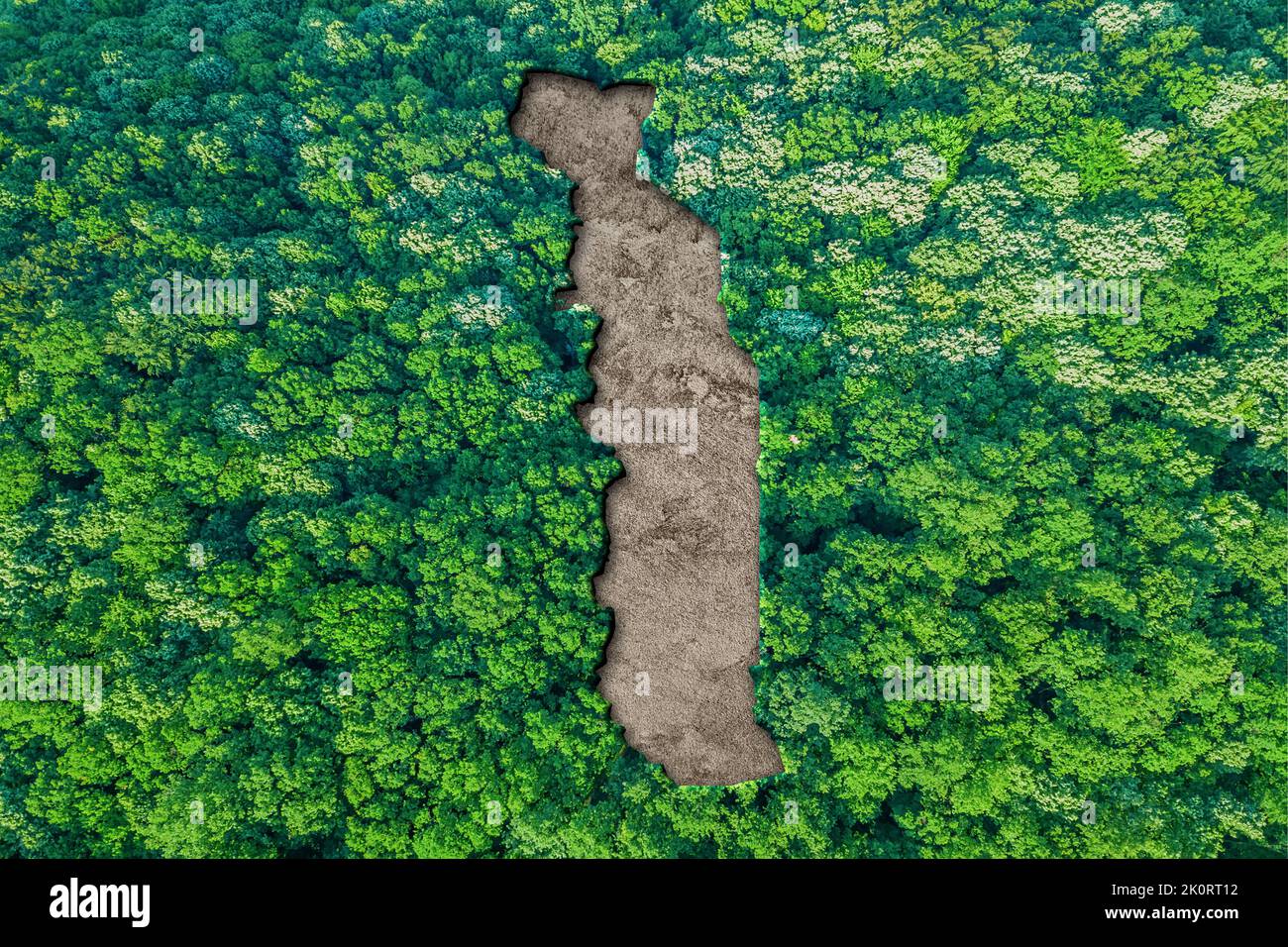 Sustainable habitat Map of Togo, Environment concept Stock Photo - Alamy