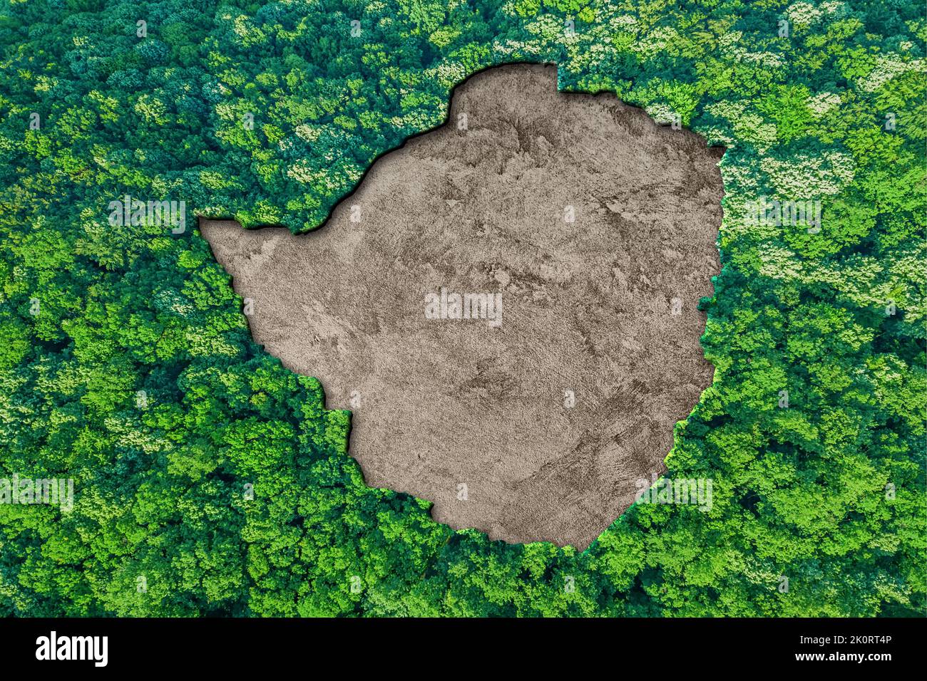 Sustainable habitat Map of Zimbabwe, Environment concept Stock Photo ...