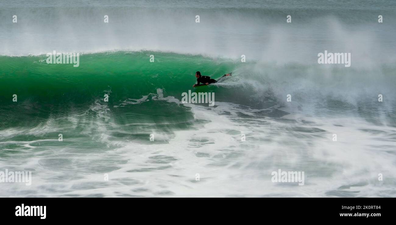Wave and surf images from Porthleven reef Cornwall Stock Photo - Alamy