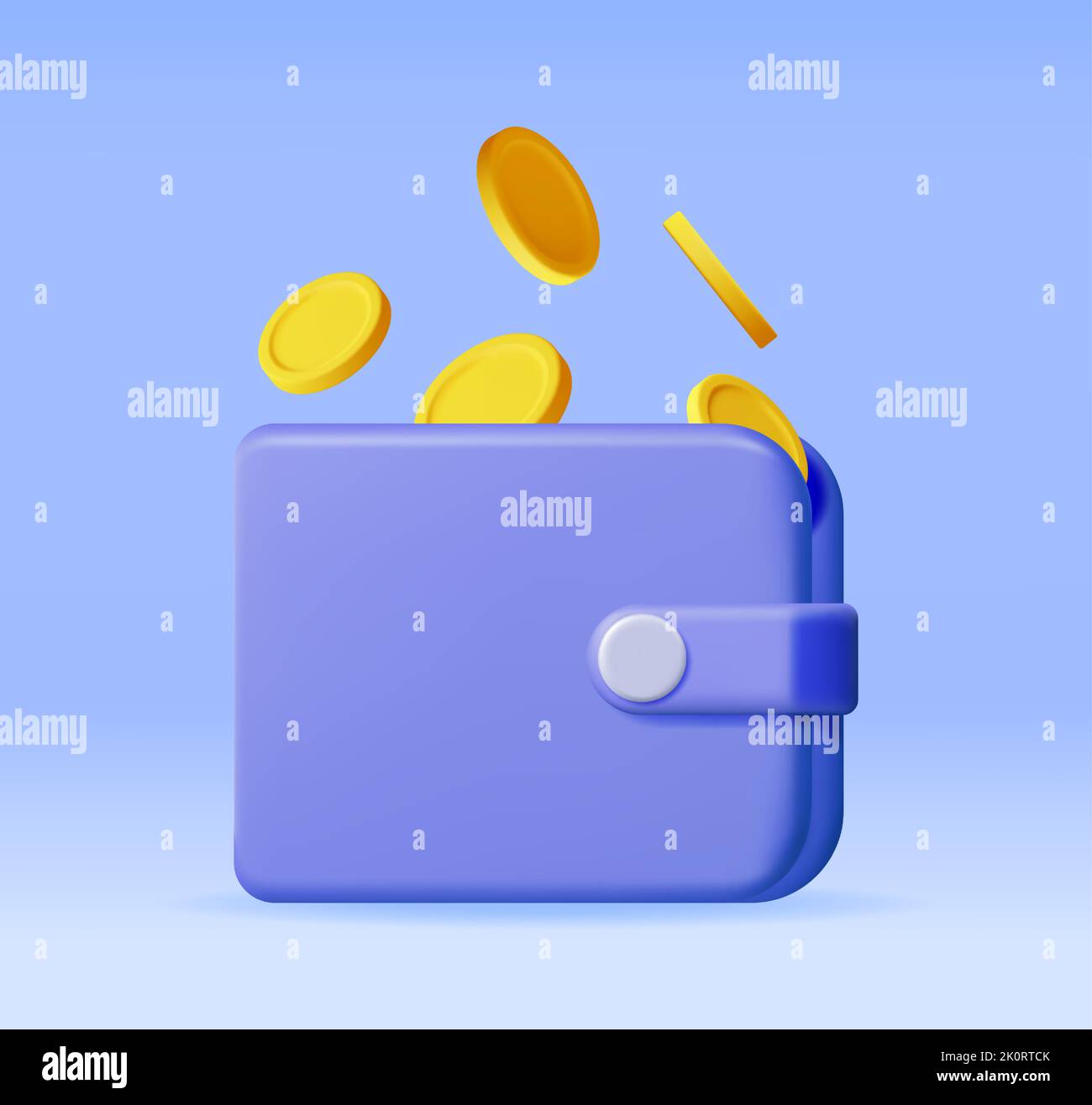 Rendering golden coins Stock Vector Images - Alamy