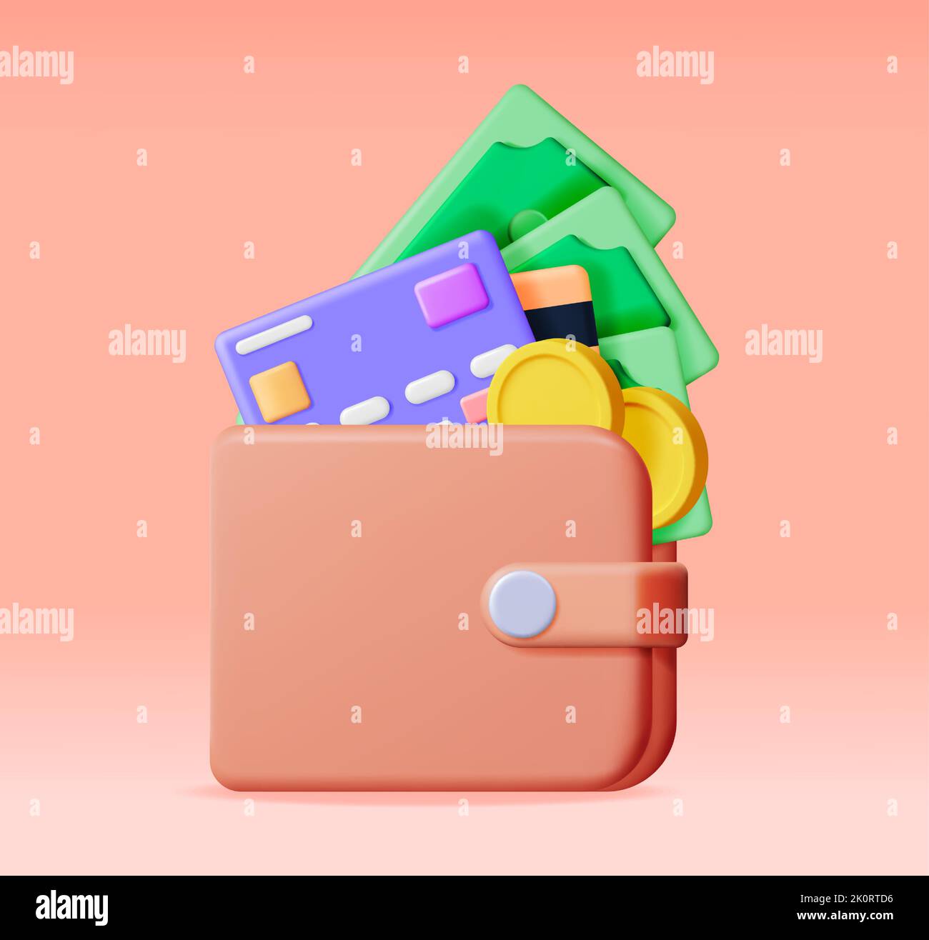 3d wallet green dollar Stock Vector Images - Alamy