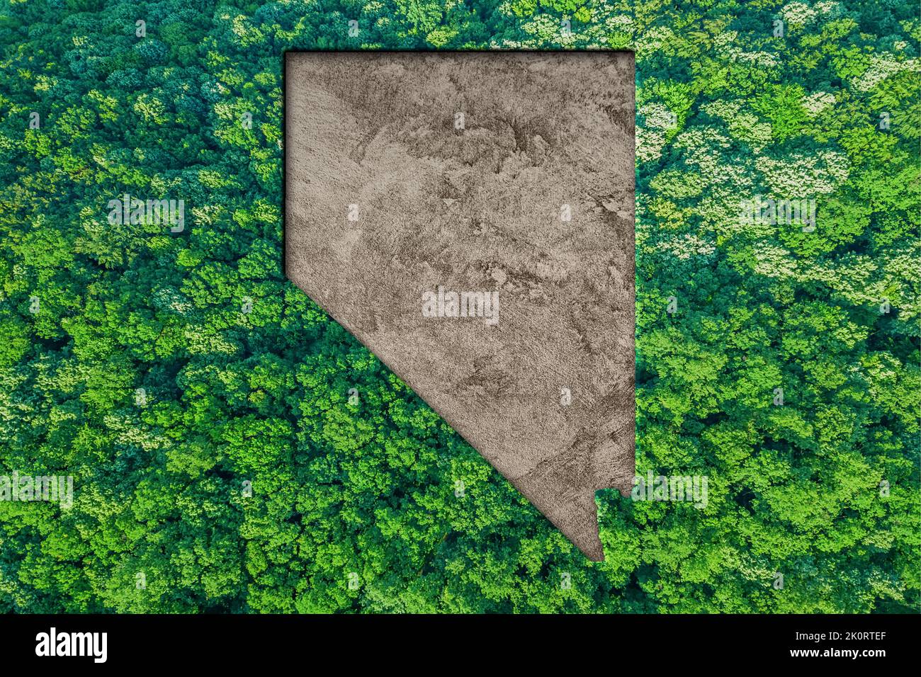 Sustainable habitat Map of Nevada, Environment concept Stock Photo - Alamy