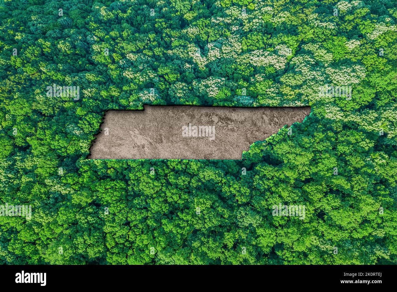 Sustainable habitat Map of Tennessee, Environment concept Stock Photo ...