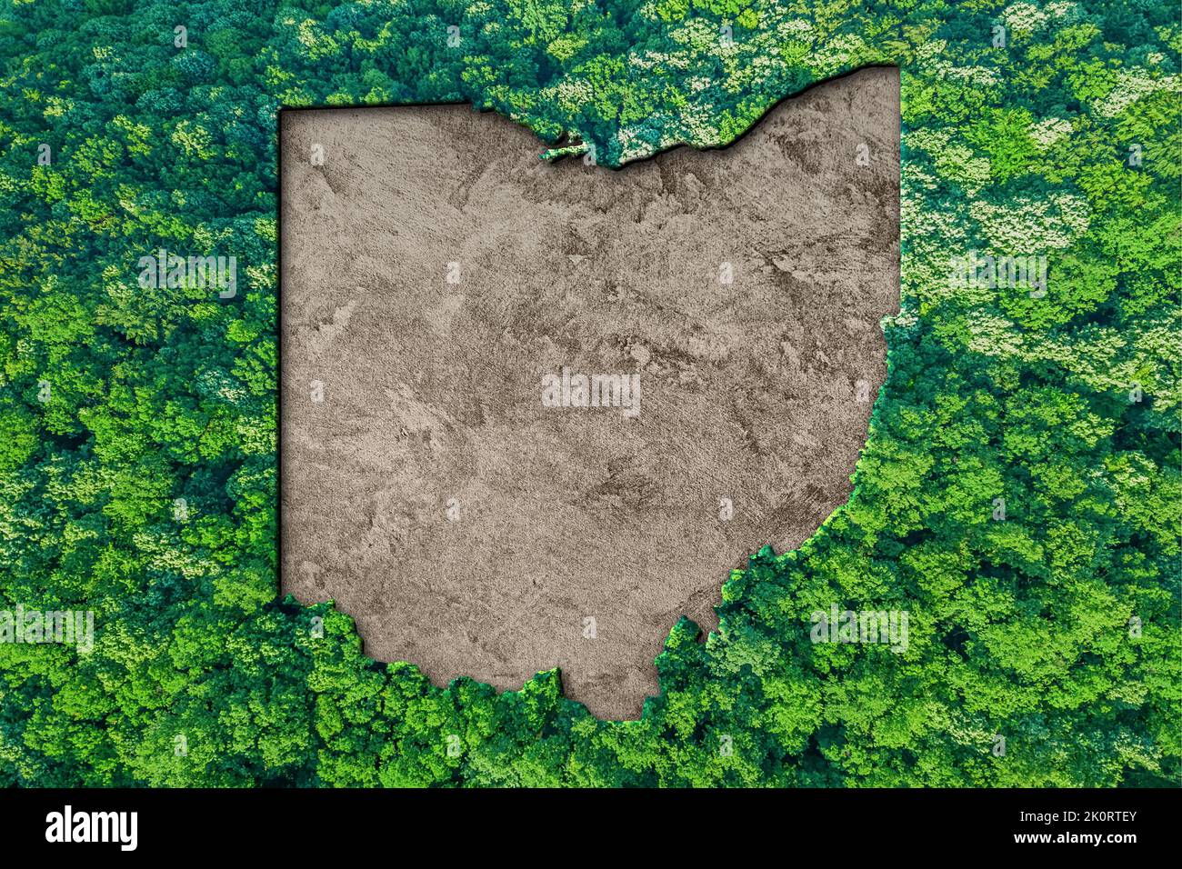 Sustainable habitat Map of Ohio, Environment concept Stock Photo - Alamy