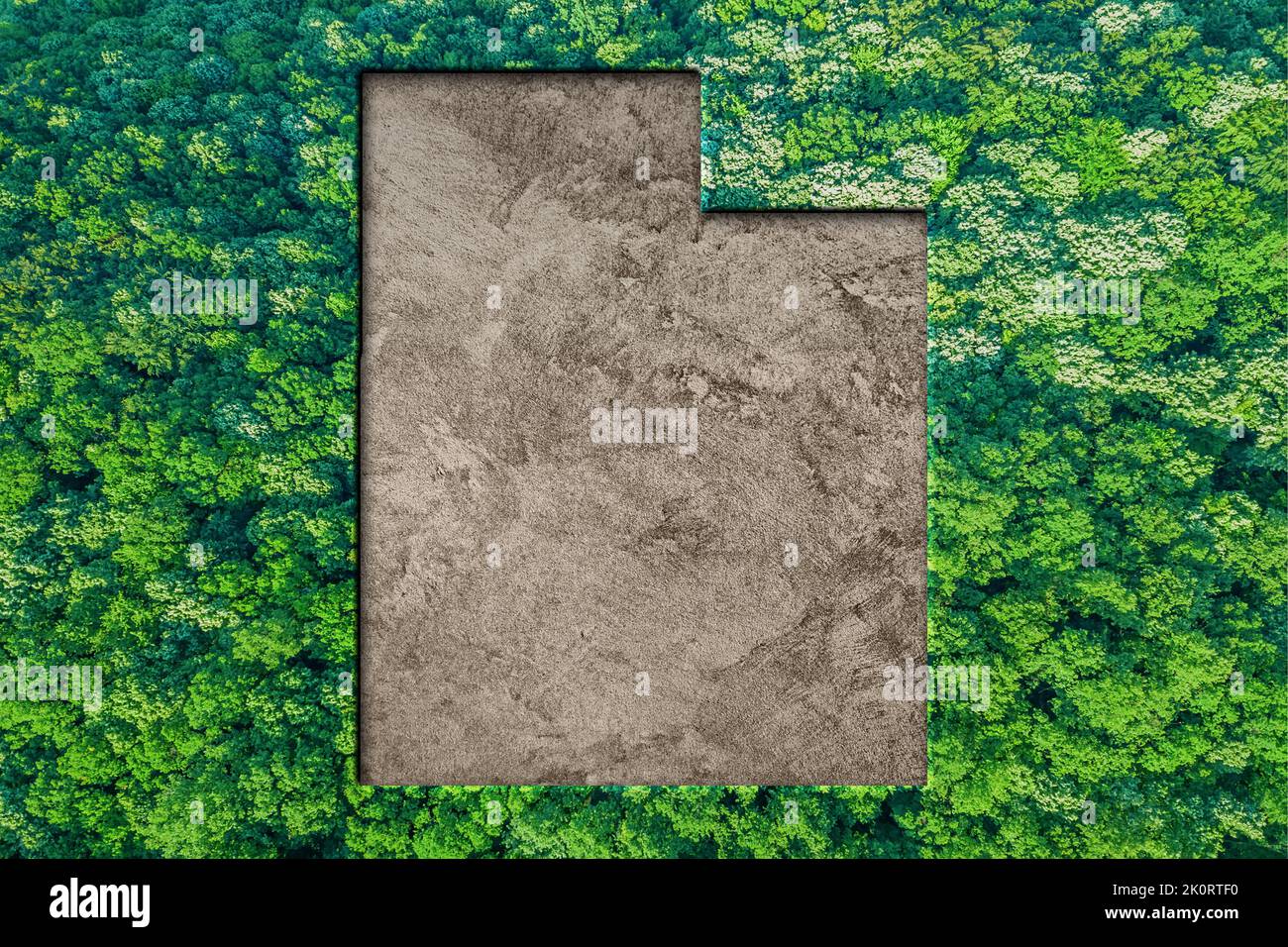 Sustainable habitat Map of Utah, Environment concept Stock Photo - Alamy