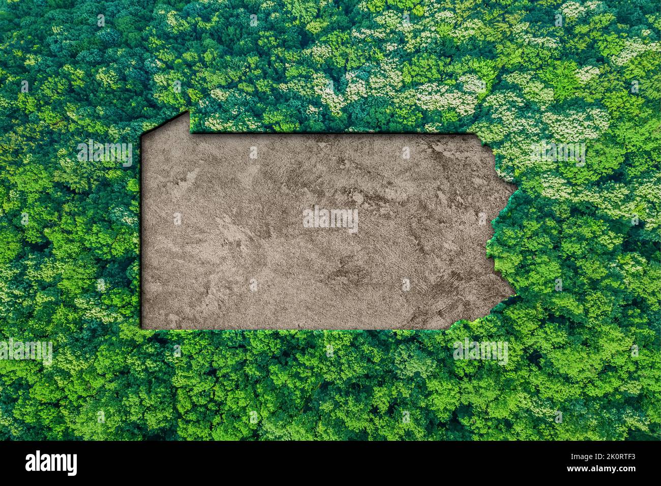 Sustainable habitat Map of Pennsylvania, Environment concept Stock ...