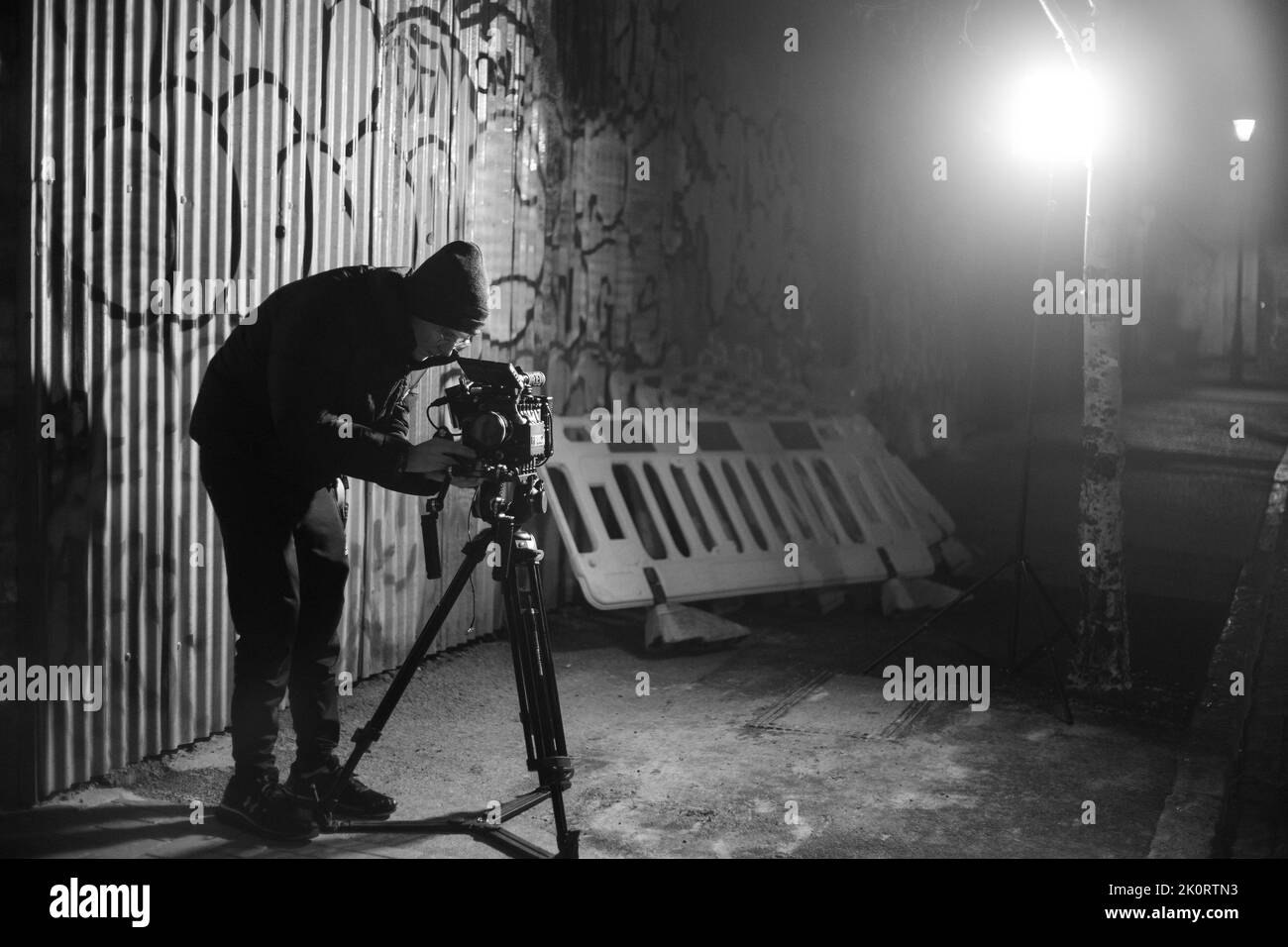 Filming shoot Black and White Stock Photos & Images - Alamy