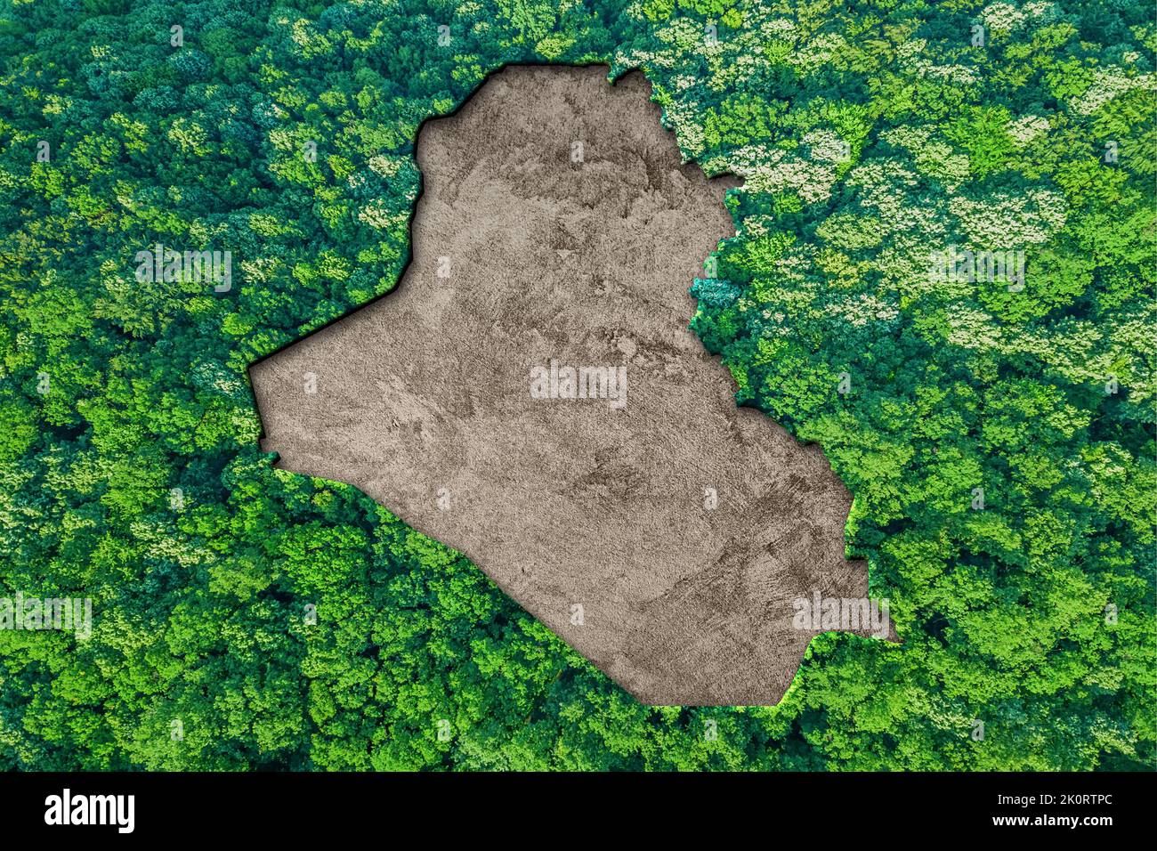 Sustainable habitat Map of Iraq, Environment concept Stock Photo - Alamy