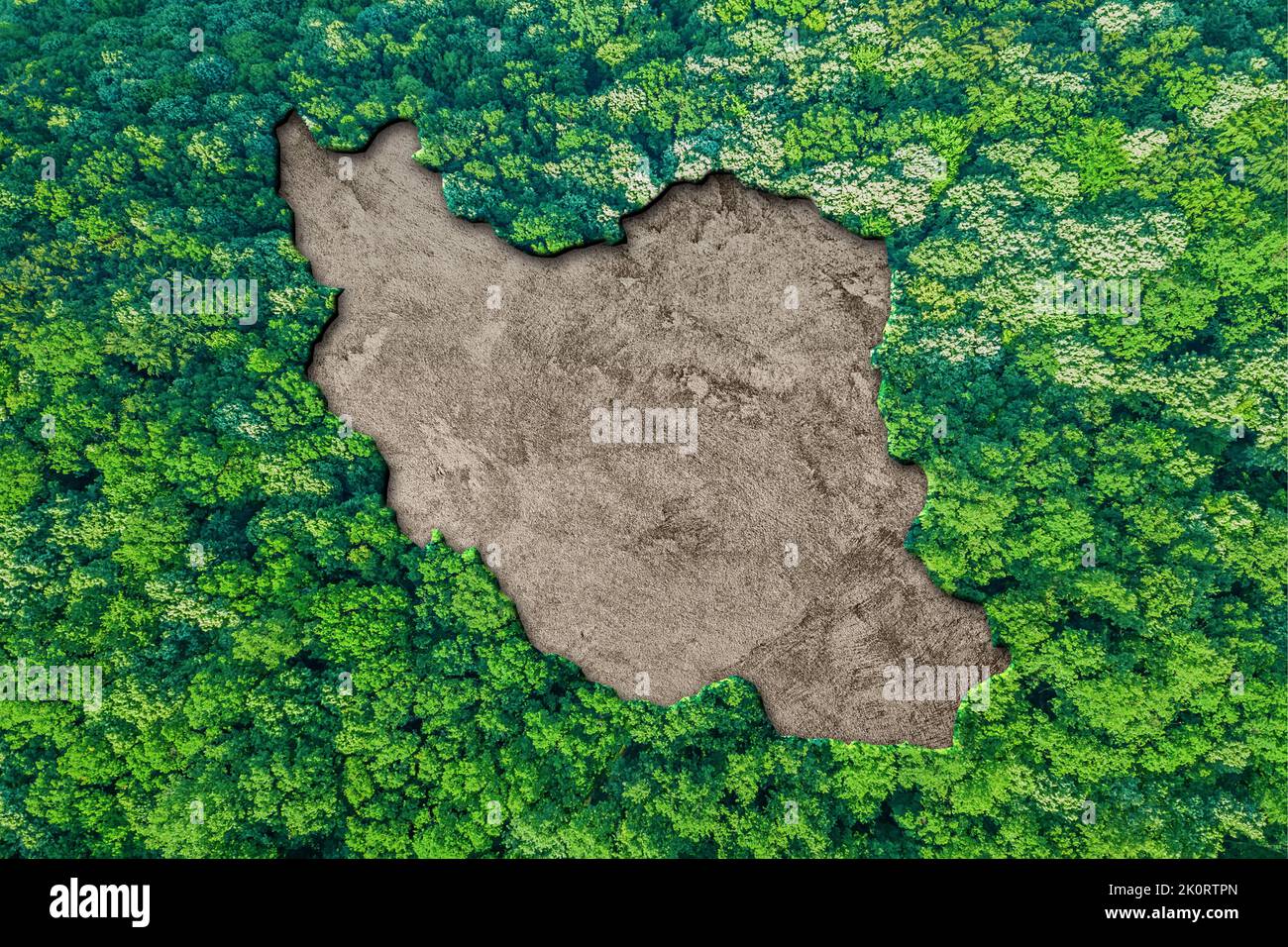 Sustainable habitat Map of Iran, Environment concept Stock Photo - Alamy