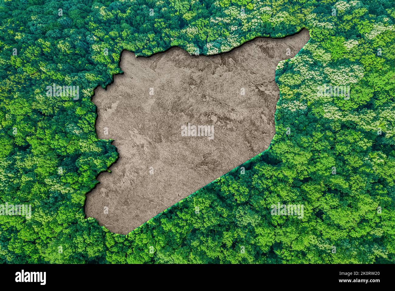 Sustainable habitat Map of Syria, Environment concept Stock Photo - Alamy