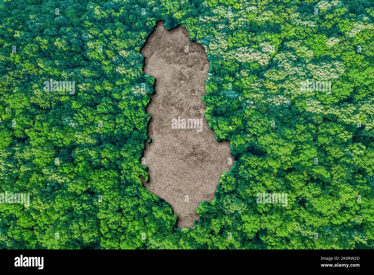 Sustainable habitat Map of Albania, Environment concept Stock Photo - Alamy