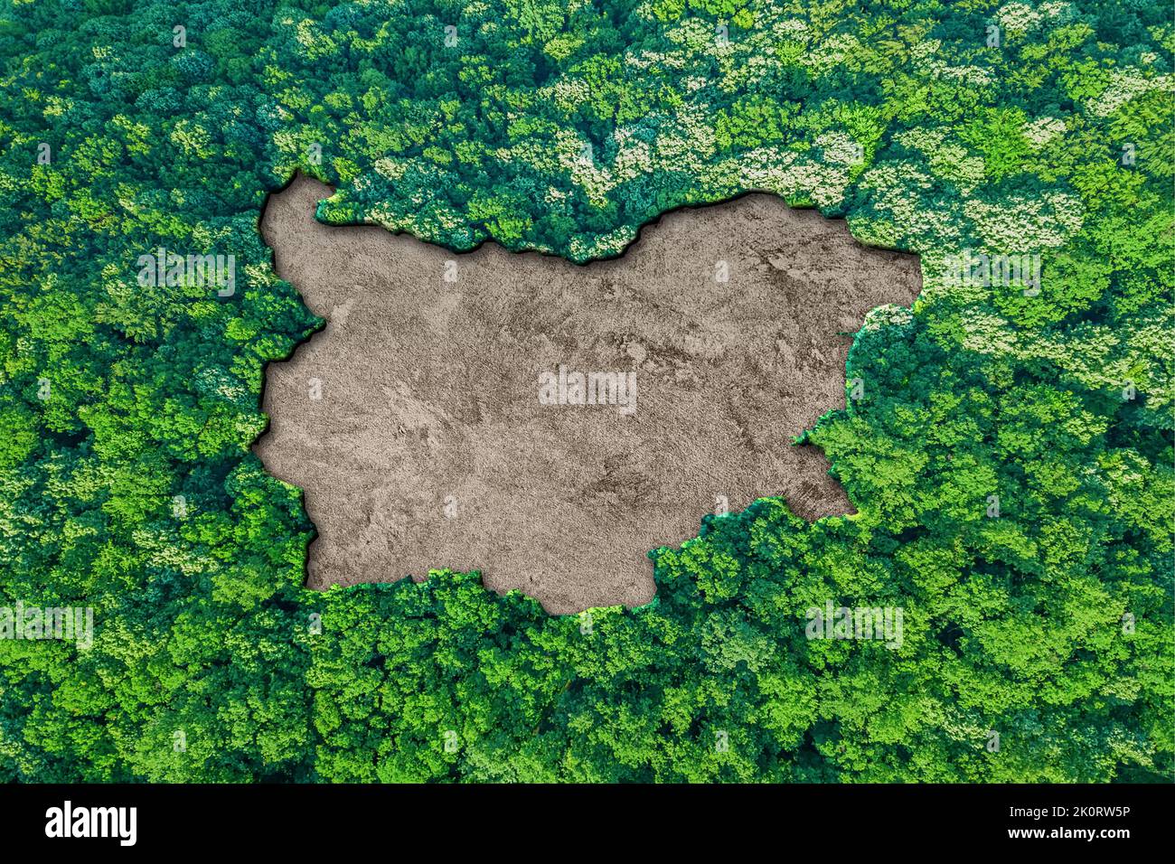 Sustainable habitat Map of Bulgaria, Environment concept Stock Photo ...