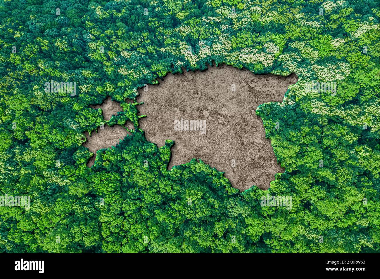 Sustainable habitat Map of Estonia, Environment concept Stock Photo - Alamy