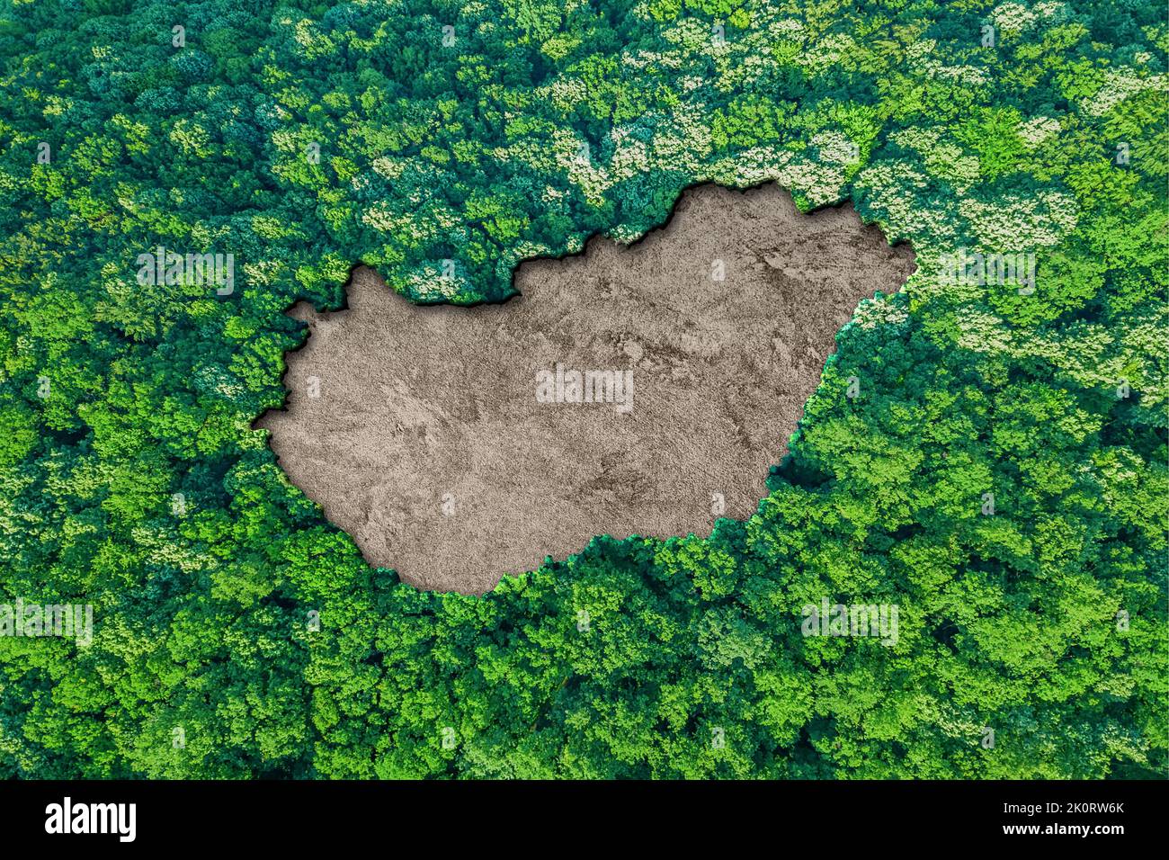Sustainable habitat Map of Hungary, Environment concept Stock Photo - Alamy