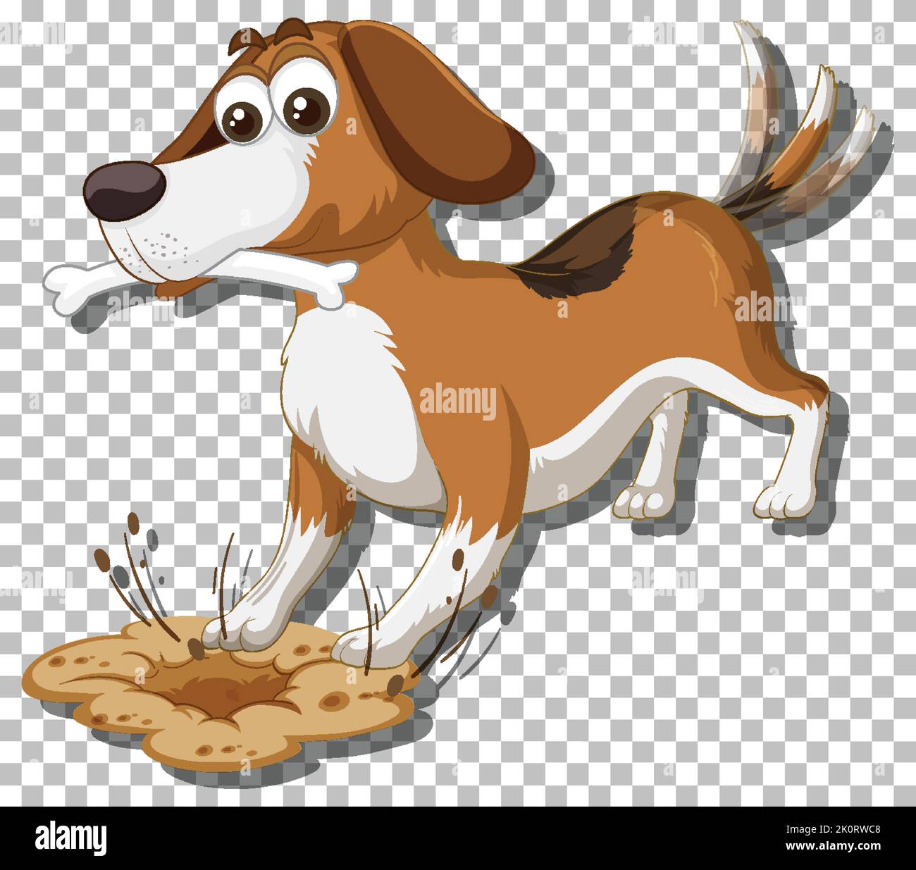 Beagle dog cartoon character illustration Stock Vector Image & Art - Alamy