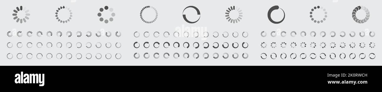 Circular Loading Buffering Icons Vector Set Stock Vector Image & Art ...