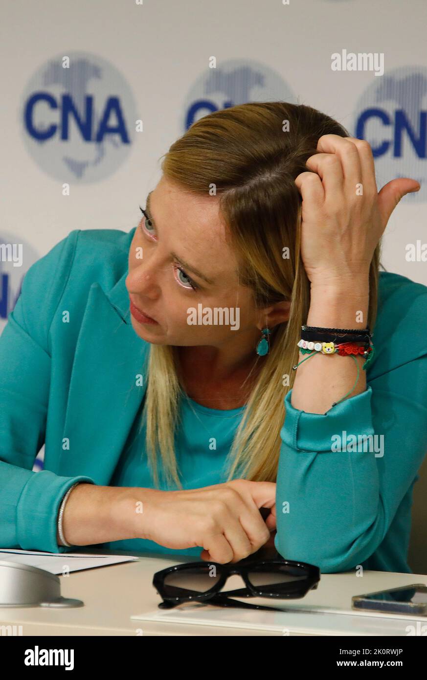 Rome, Italy. 13th Sep, 2022. Rome, Giorgia Meloni during the Face to ...