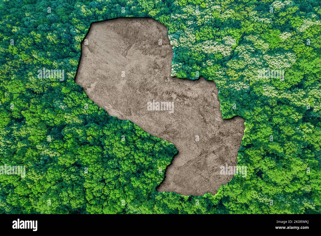 Sustainable habitat Map of Paraguay, Environment concept Stock Photo - Alamy